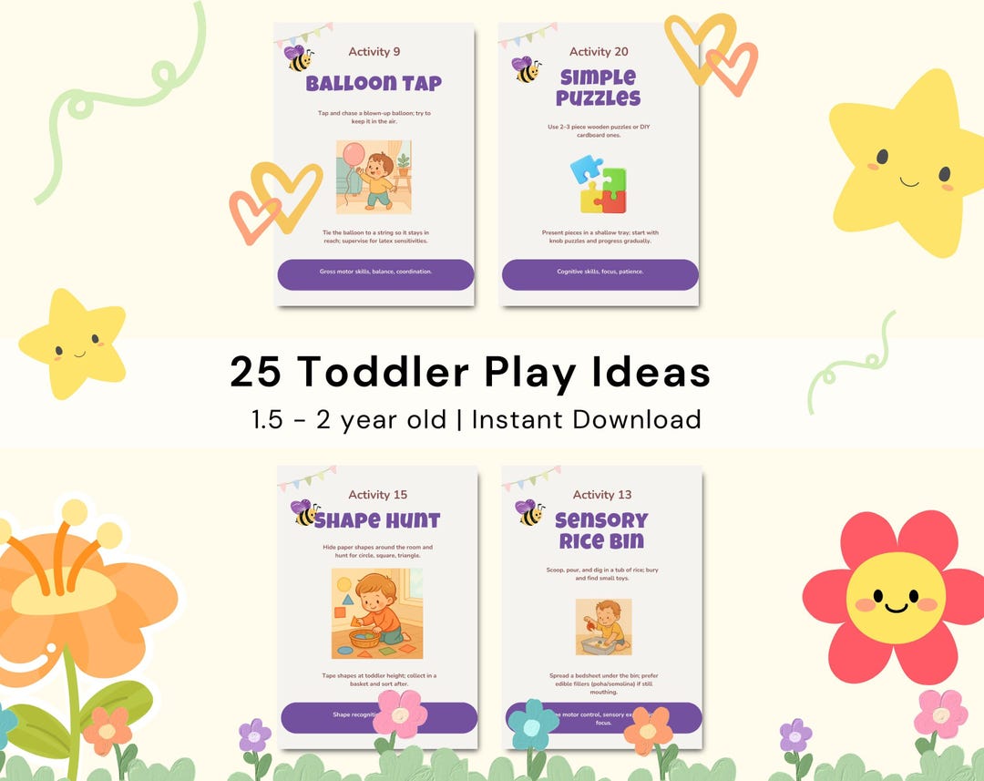 Toddler Activity Cards Montessori Printable | 18- 24 Months ...