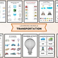 Match the Transportation Worksheet, Vehicle Matching Game, Educational ...