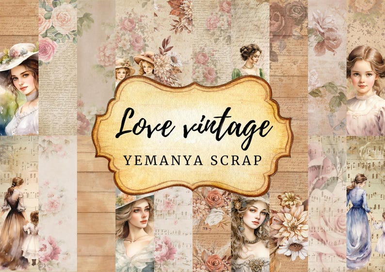 Love Vintage Collection. Digital Collection. Digital Scrapbook ...
