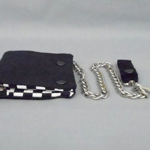 Vegan Chain Wallet Black and White Checkered, Skater Punk, Ska Core ...