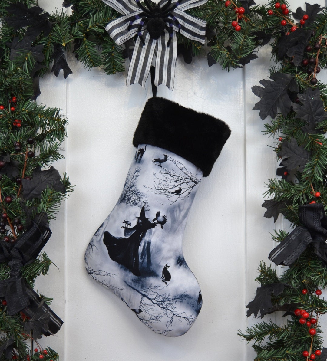 Witch Christmas Stocking, Wicca, Moon Goddess, Witchcraft Occult ...
