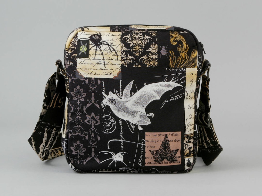 Handmade Nevermore Bat Crossbody Bag: Gothic Witch Potion Purse - Etsy