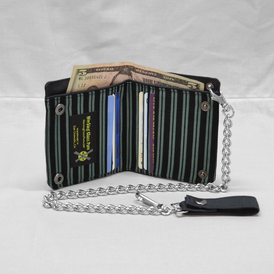 Ghost Host Vegan Chain Wallet, Black and Green, Haunted Mansion, Fabric ...