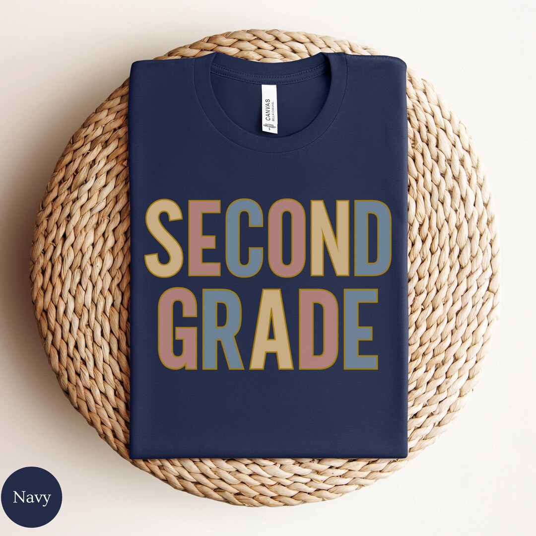 Second Grade Teacher Shirt, 2nd Grade Tee, Second Grade Teacher Gift ...
