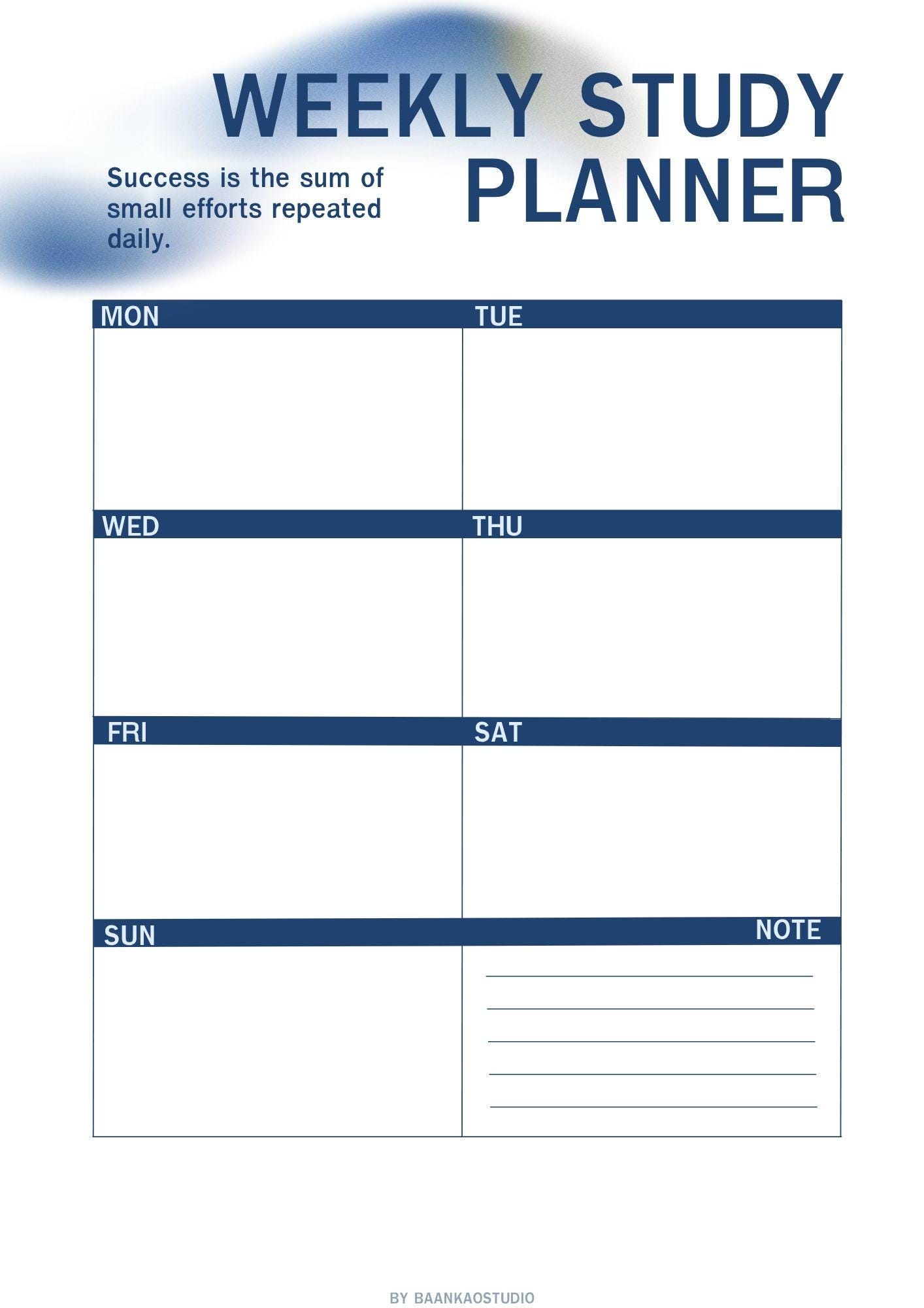 Study Planner Glow up Study Plan - Etsy