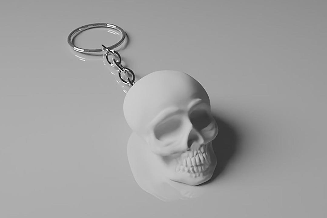 STL Skull Keychain or Charm 3D Print File, Digital Download for ...