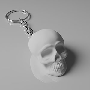 STL Skull Keychain or Charm 3D Print File, Digital Download for ...