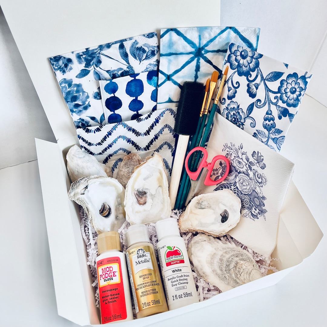 Decoupage Shell Kit, DIY Decoupage Shell Kit, DIY Decoupage Crafting ...