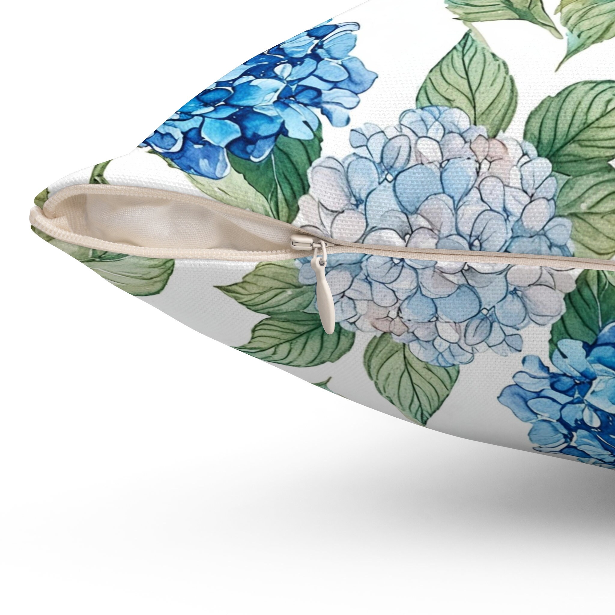Hydrangea Pillow, Blue Hydrangea Pillow, Hydrangea Accent Pillow ...