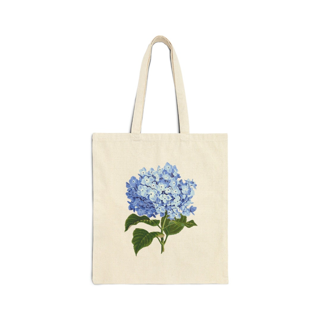 Hydrangea Tote Bag, Blue Hydrangea Tote Bag, Hydrangea, Blue Hydrangea ...