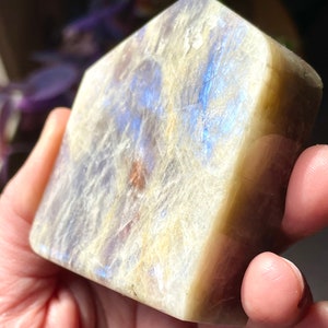 Sunstone Moonstone Crystal Slab Belomorite Thick Free Form Yin and Yang ...
