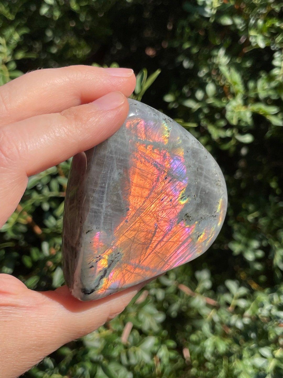 Orange Labradorite Crystal Sunset Flash Polished Stone Color Free Form ...