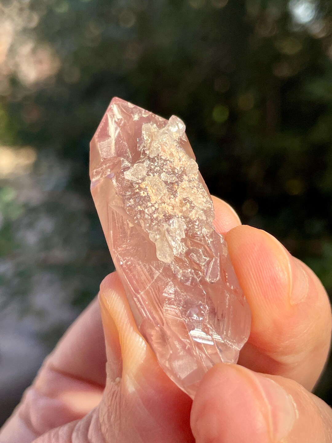 Pink Lithium Crystal Quartz DT Cluster Druzy Penetratring Points High ...