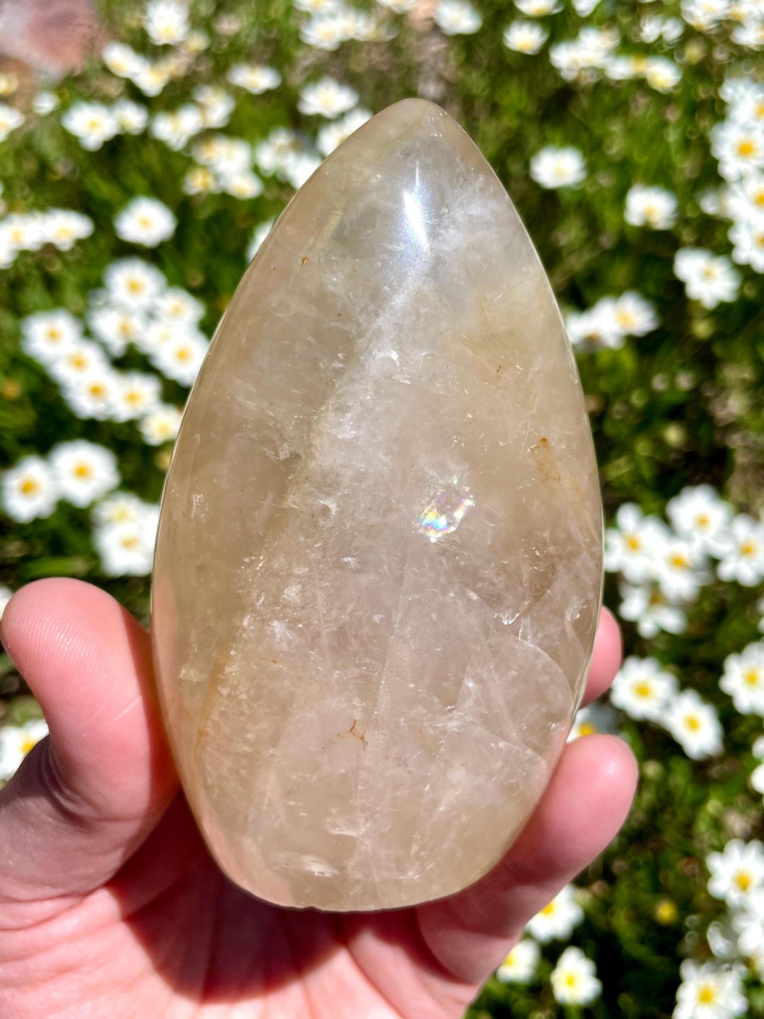 Golden Hematoid Crystal Flame Quartz Combination and Inclusions Rainbow ...