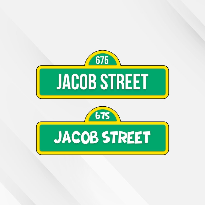 Street Sign SVG, Custom Street Sign, Editable Street Sign Canva ...