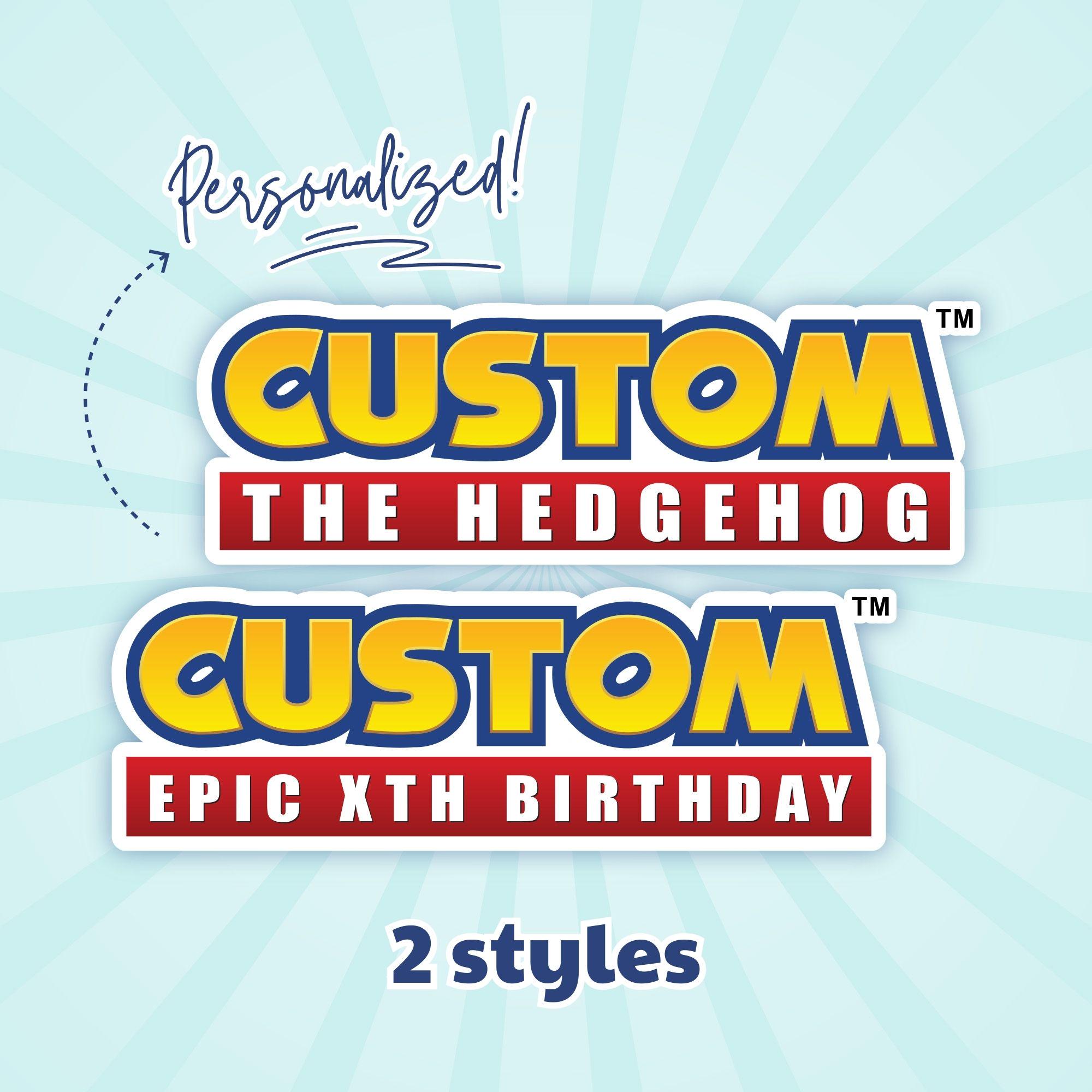 Custom Birthday Logo PNG, Personalized Name & Age Design, Kids Party ...