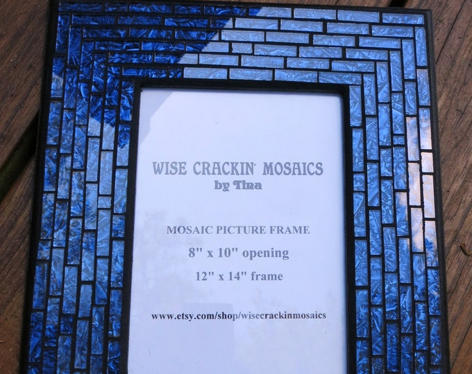 CUSTOM MOSAIC FRAMES in Cobalt Blue Van Gogh Stained Glass - Etsy