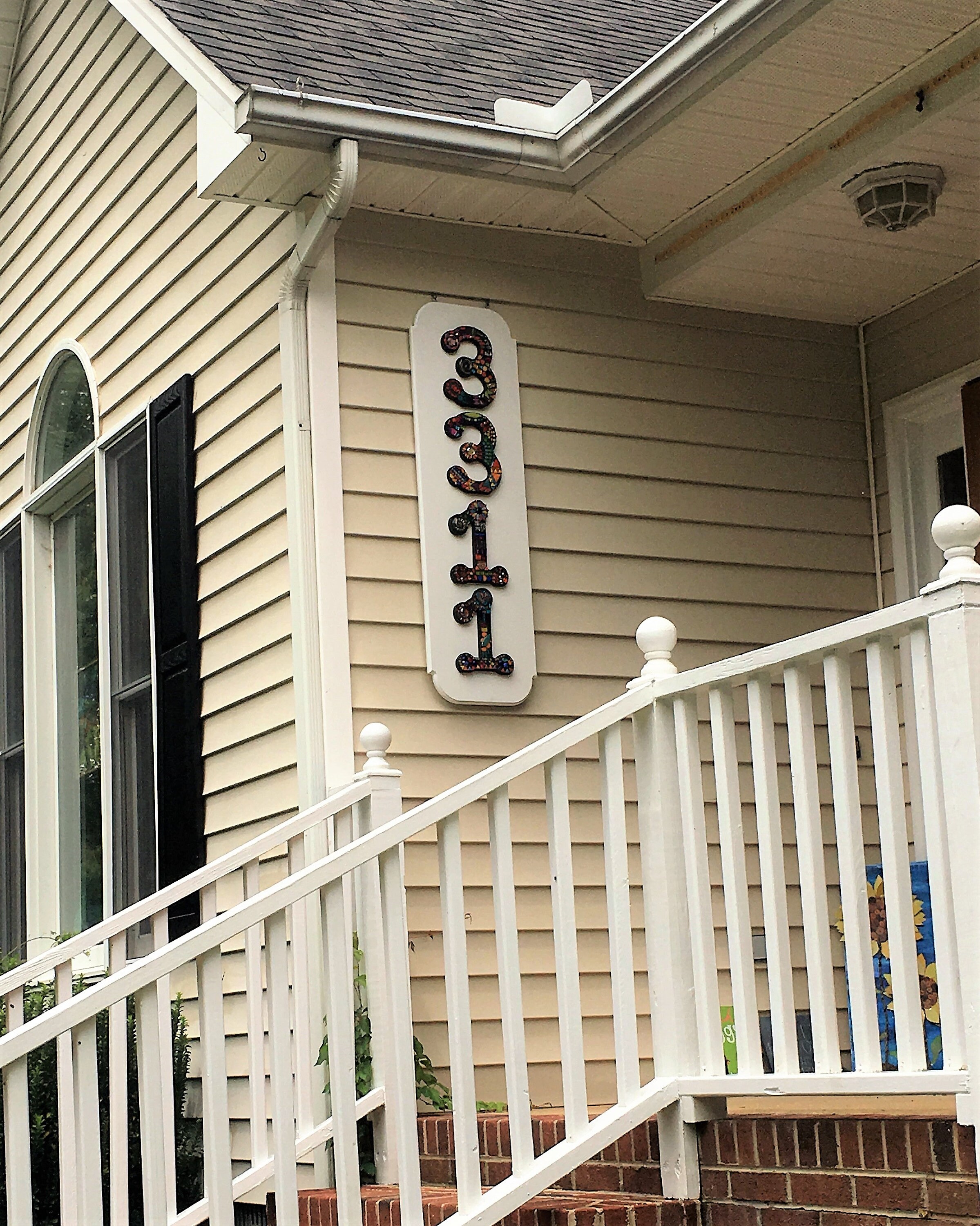 Craftsman Style House Numbers Mosaic