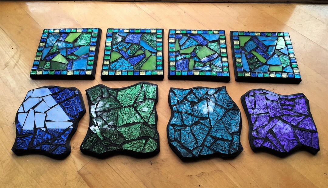 CUSTOM COASTERS - Funky Shaped, Square or Round Coasters in Blue ...