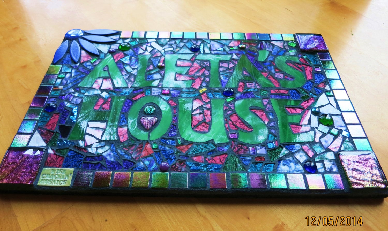 CUSTOM MADE Mixed Media Mosaic Personalized Name Sign / Plaque - You ...