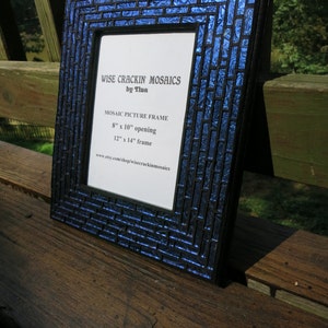 CUSTOM MOSAIC FRAMES in Cobalt Blue Van Gogh Stained Glass - 4"x6", 5 ...