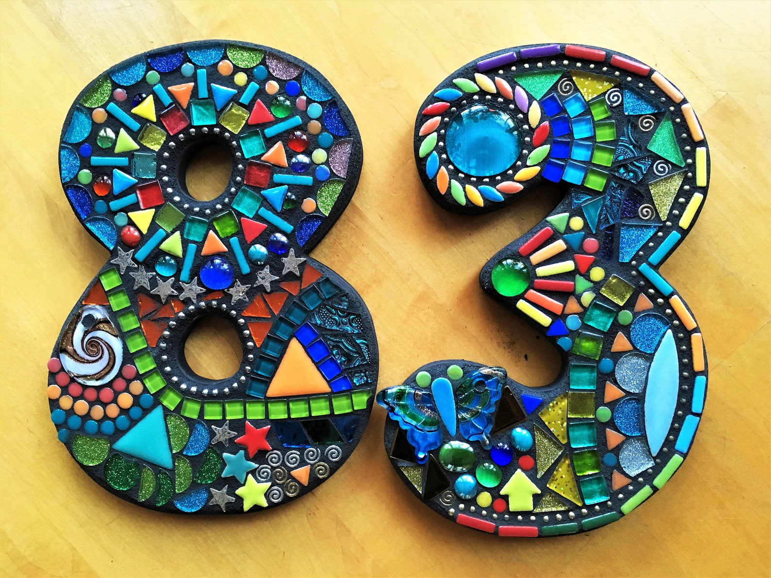 MOSAIC HOUSE NUMBERS 8 Tall Custom 'wild & - Etsy