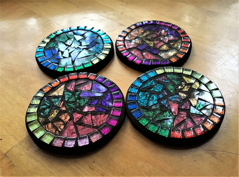 CUSTOM COASTERS Round Square or Funky Shaped Mosaic - Etsy