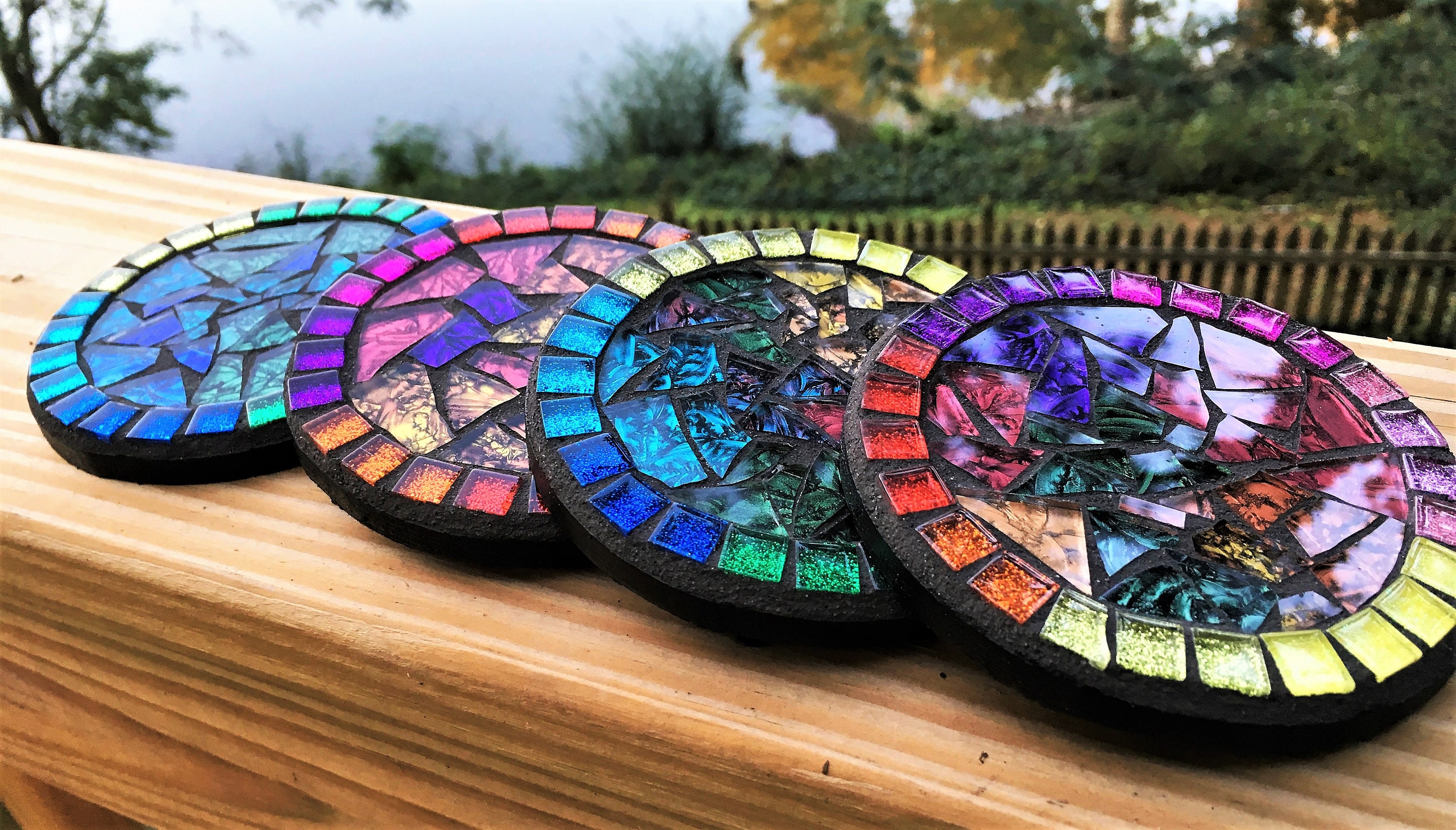 CUSTOM COASTERS - Round, Square or Funky Shaped Mosaic Coasters in ...