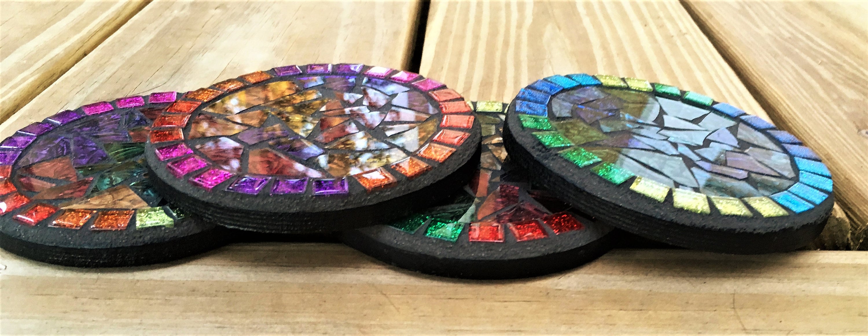 CUSTOM COASTERS - Round, Square or Funky Shaped Mosaic Coasters in ...