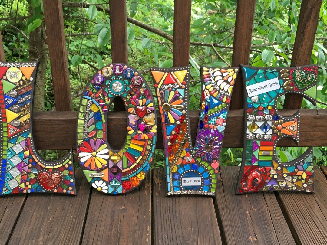 MOSAIC LETTERS/INITIALS - 13" Tall - Totally Customizable - Order 13 ...