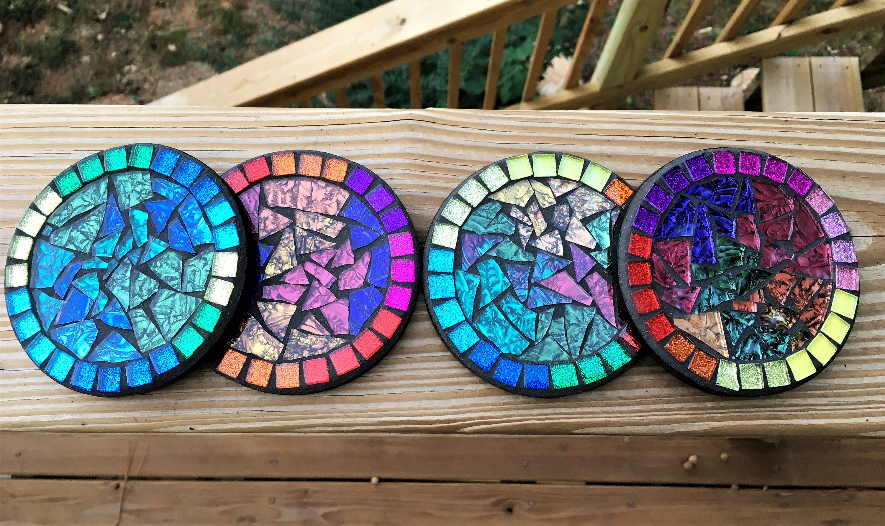 CUSTOM COASTERS - Round, Square or Funky Shaped Mosaic Coasters in ...