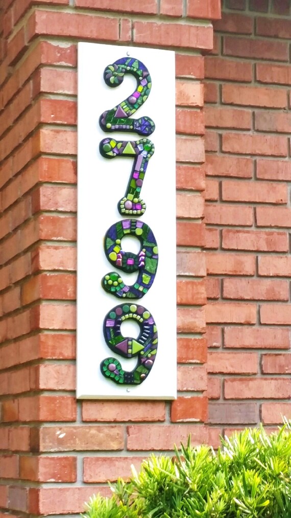 CUSTOM Mosaic House Numbers Finished Orders Photographed at | Etsy