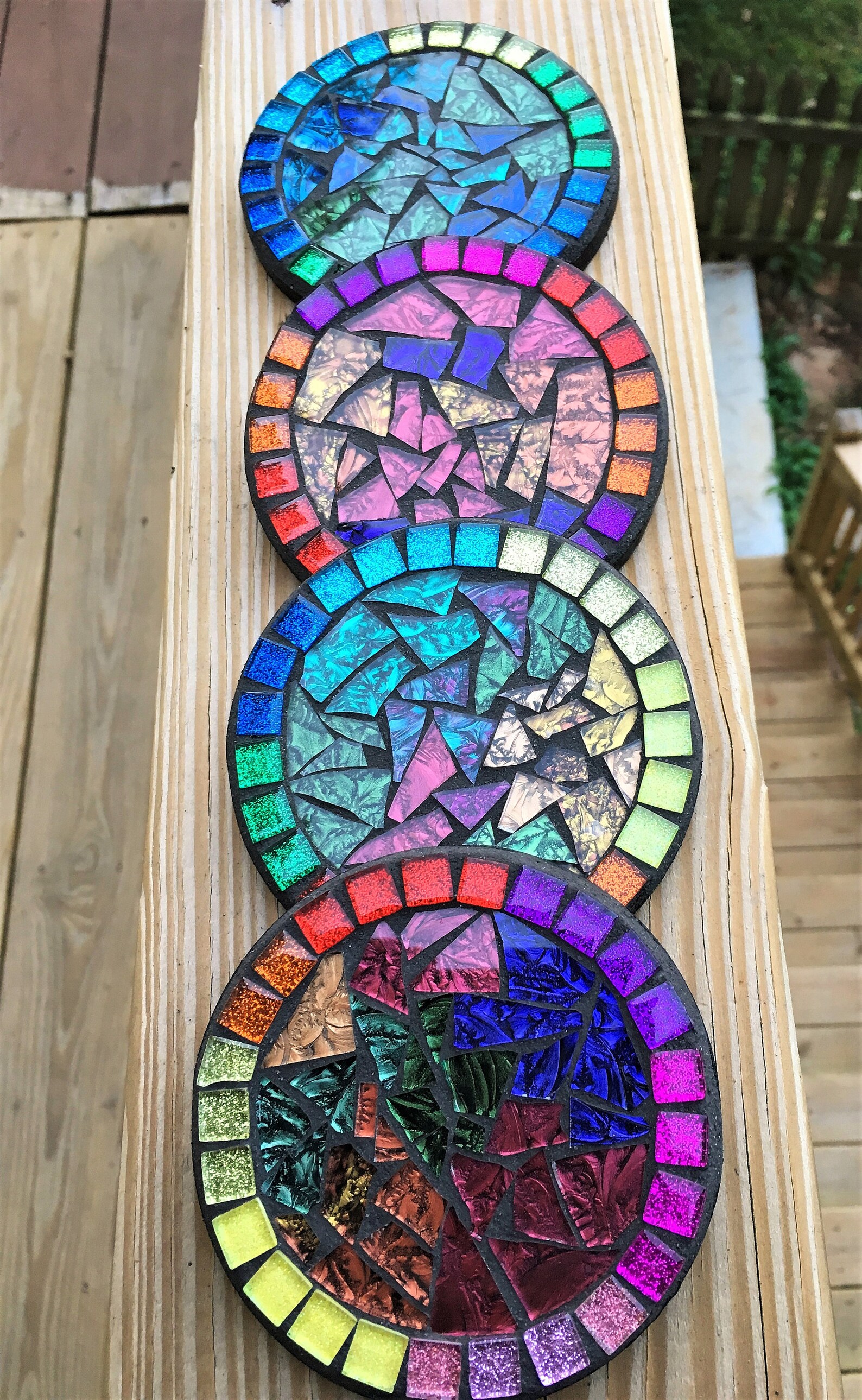 CUSTOM COASTERS - Round, Square or Funky Shaped Mosaic Coasters in ...