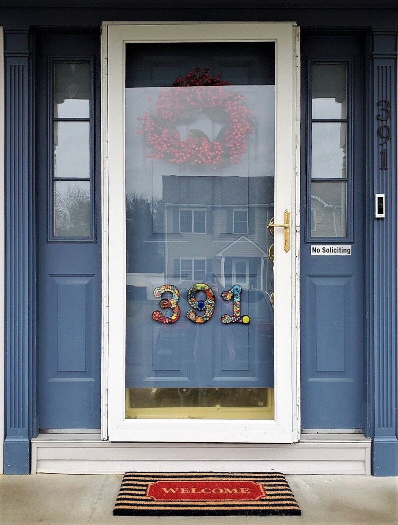 CUSTOM Mosaic House Numbers Finished Orders Photographed at | Etsy