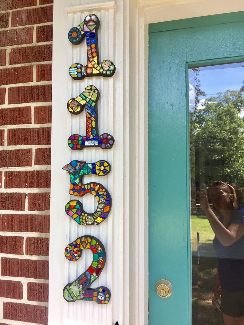 CUSTOM Mosaic House Numbers Finished Orders Photographed at - Etsy