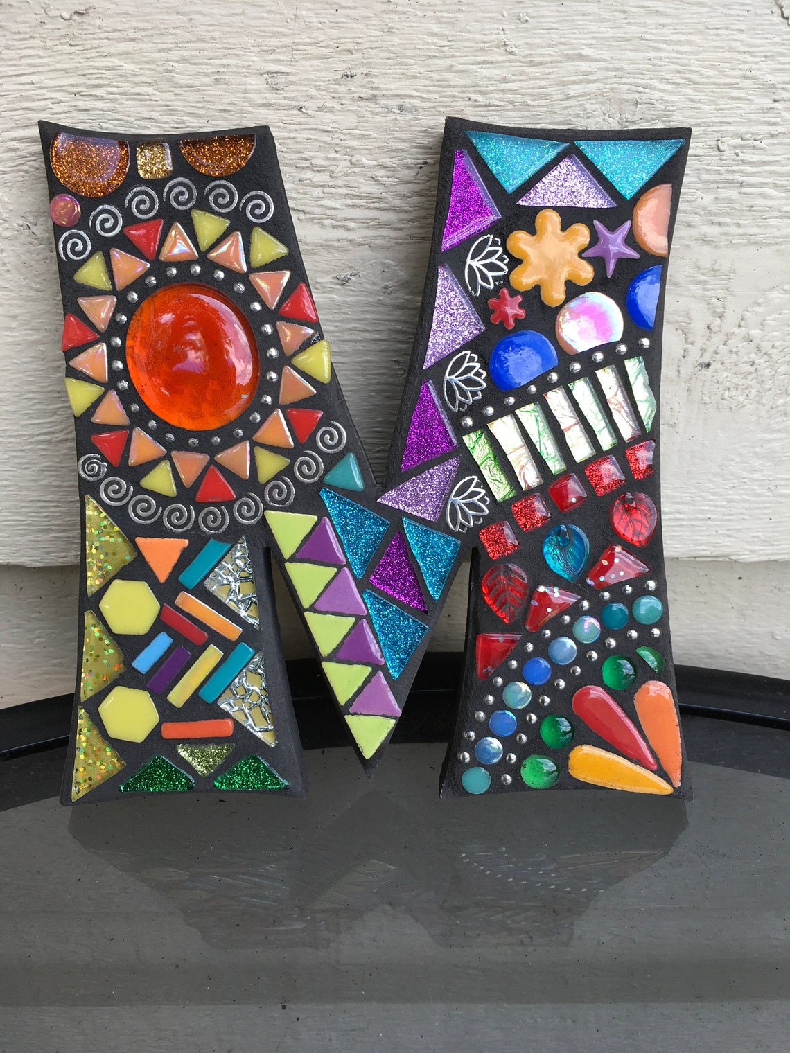 MOSAIC LETTERS/INITIALS 7 Tall Custom Mixed Media - Etsy