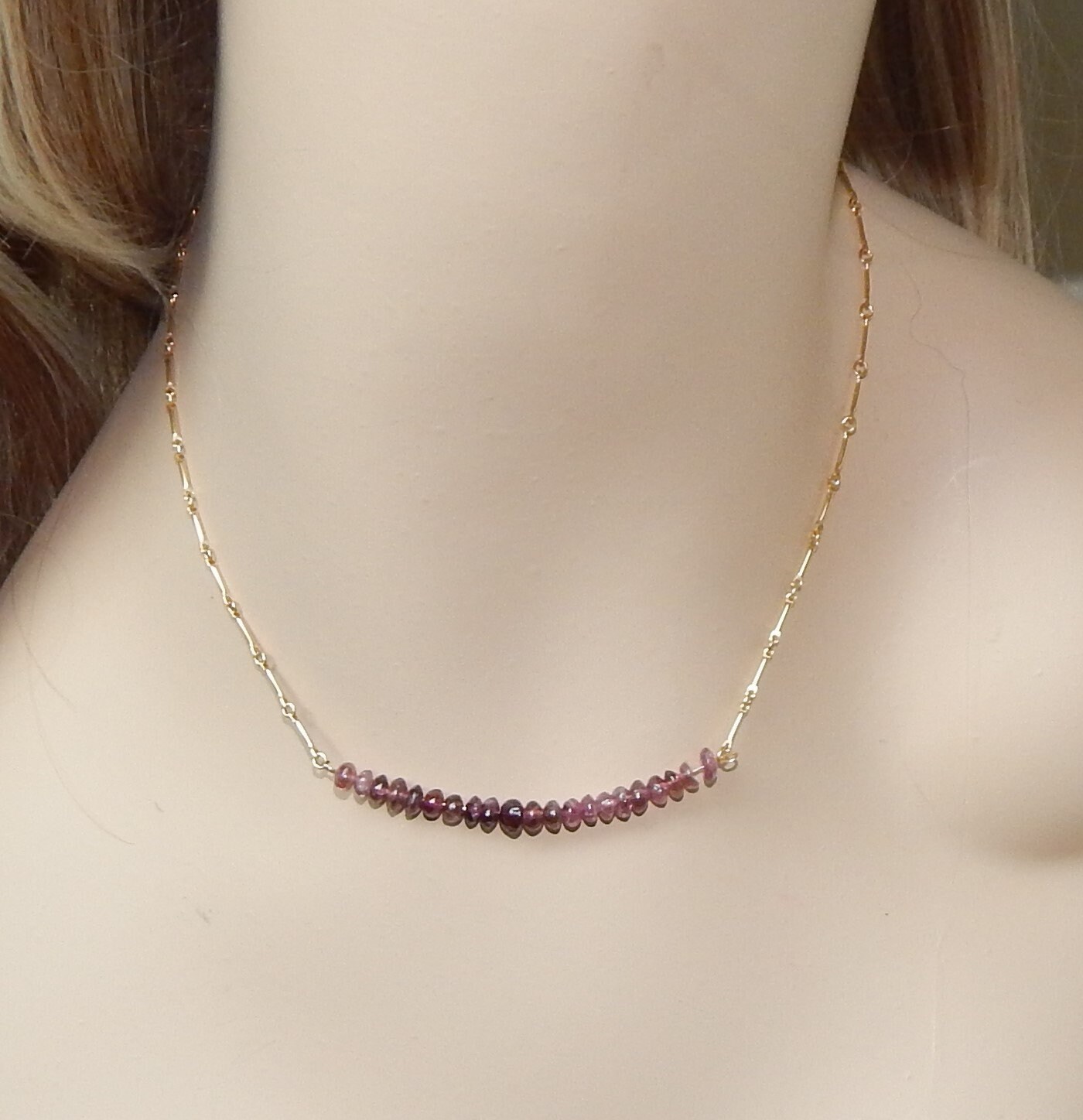 Collar de turmalina collar de turmalina y oro collar de | Etsy