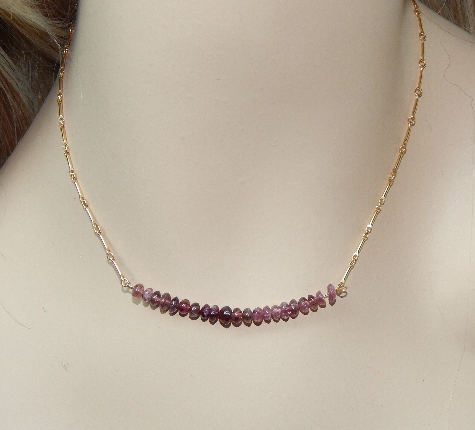 Collar de turmalina collar de turmalina y oro collar de | Etsy