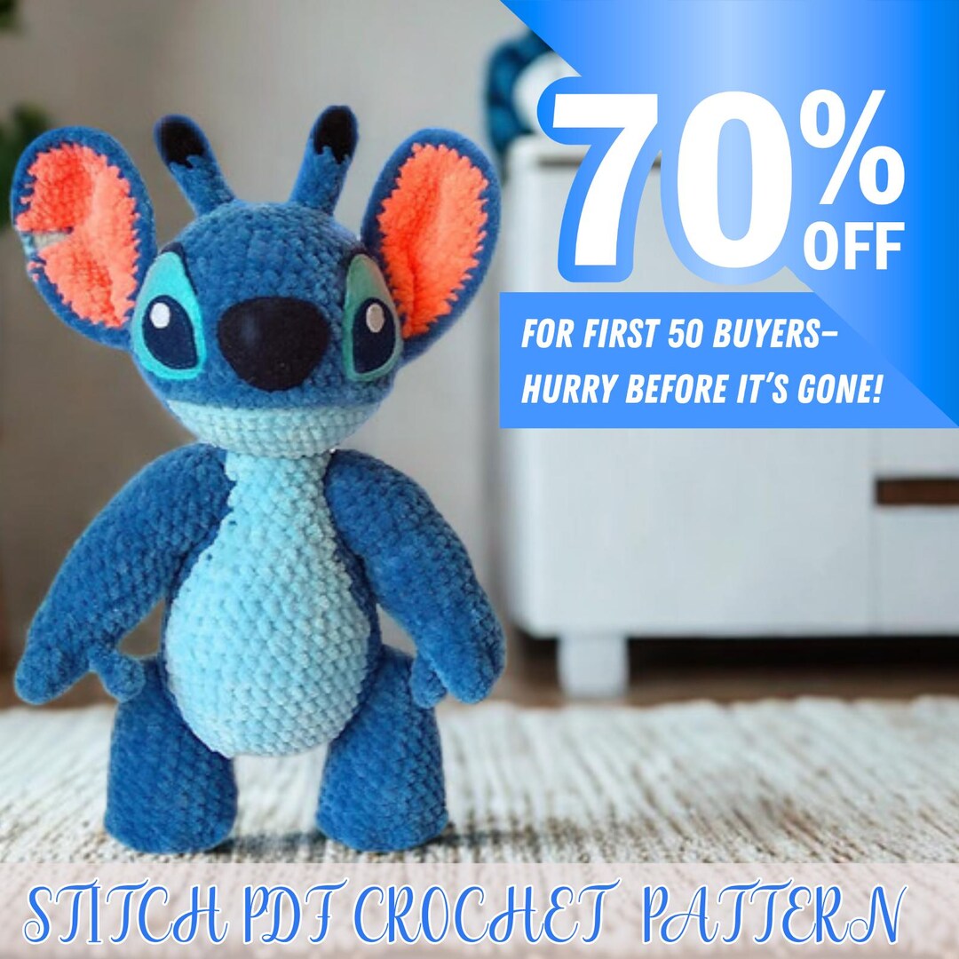 Blue Stitch Amigurumi ,cute Stitch Character Crochet PDF Pattern ...