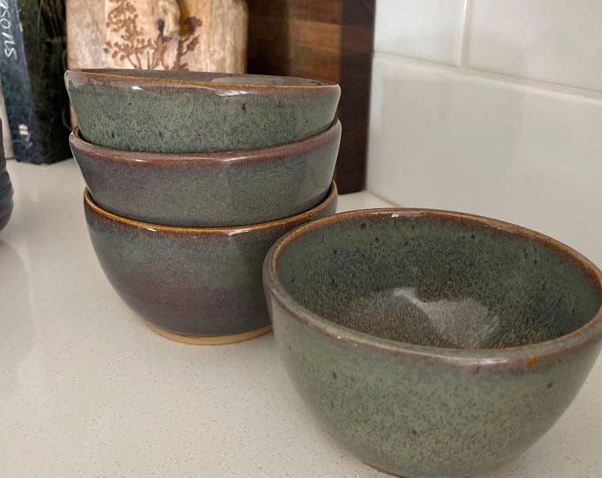 Set of 4 Bowls, Breakfast, Cereal, Soup Pottery, Clay, Handmade, - Etsy