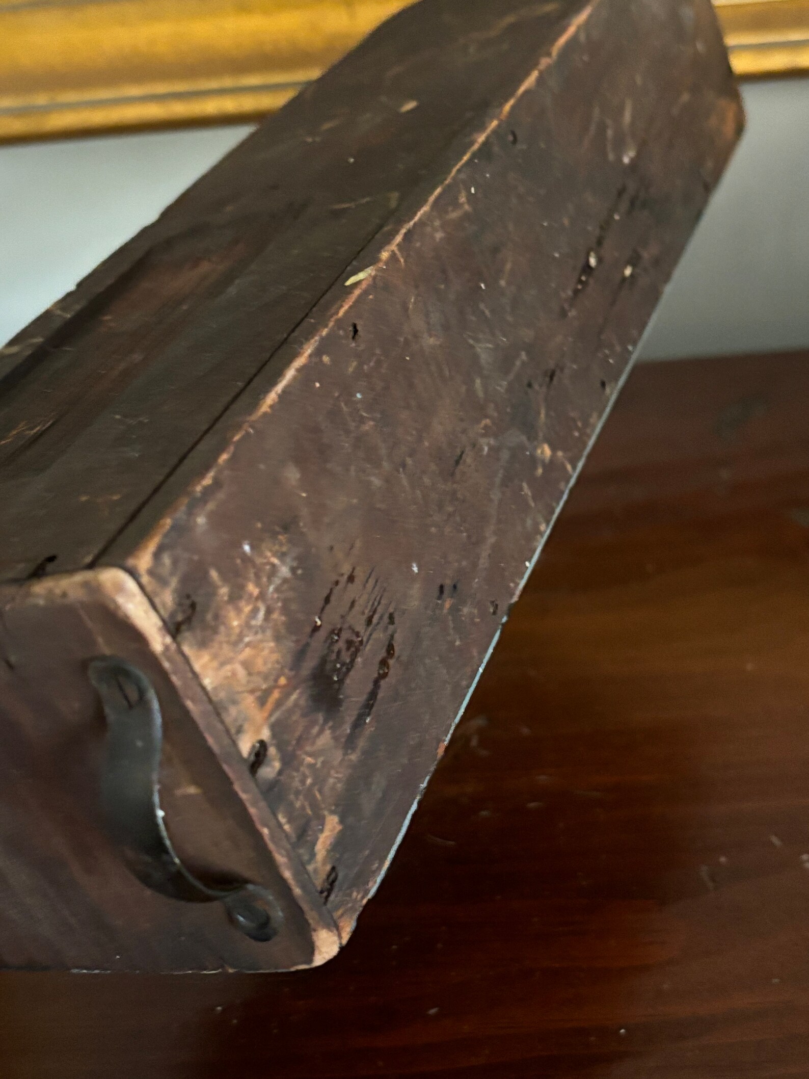 Handmade Folk Art Wooden Box Vintage Wood Box Storage Primitive Storage ...