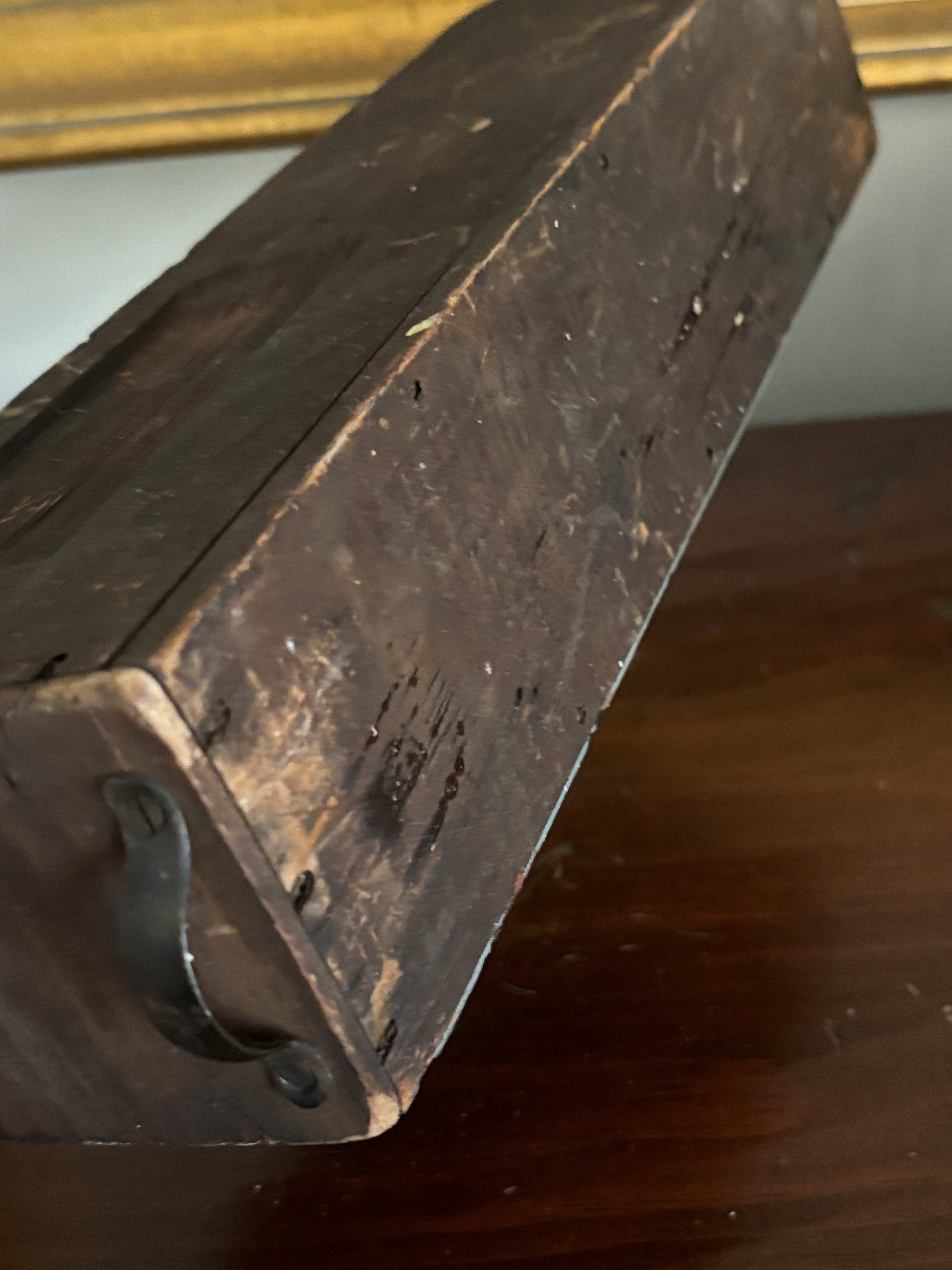 Handmade Folk Art Wooden Box Vintage Wood Box Storage Primitive Storage ...