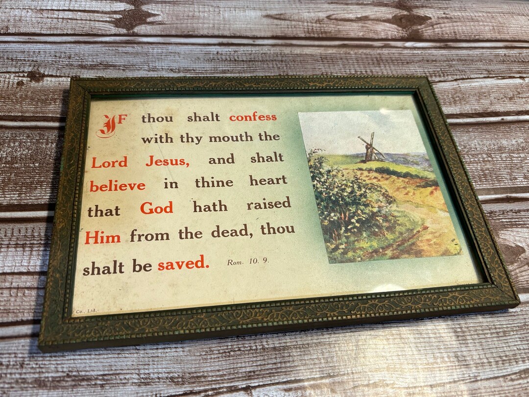 Vintage Verse Religious Print Motto Framed 10x6 - Etsy