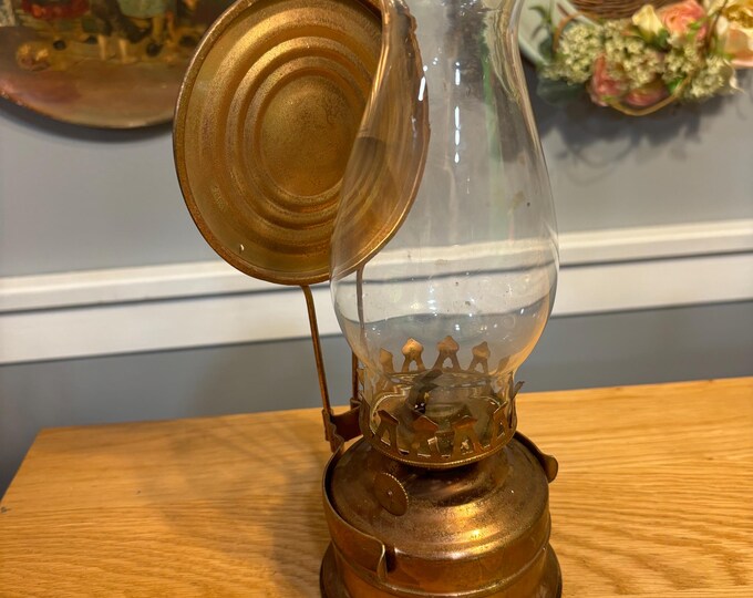 1970s Oil Lamp Tin Reflector Table or Wall Oil Lantern - Etsy