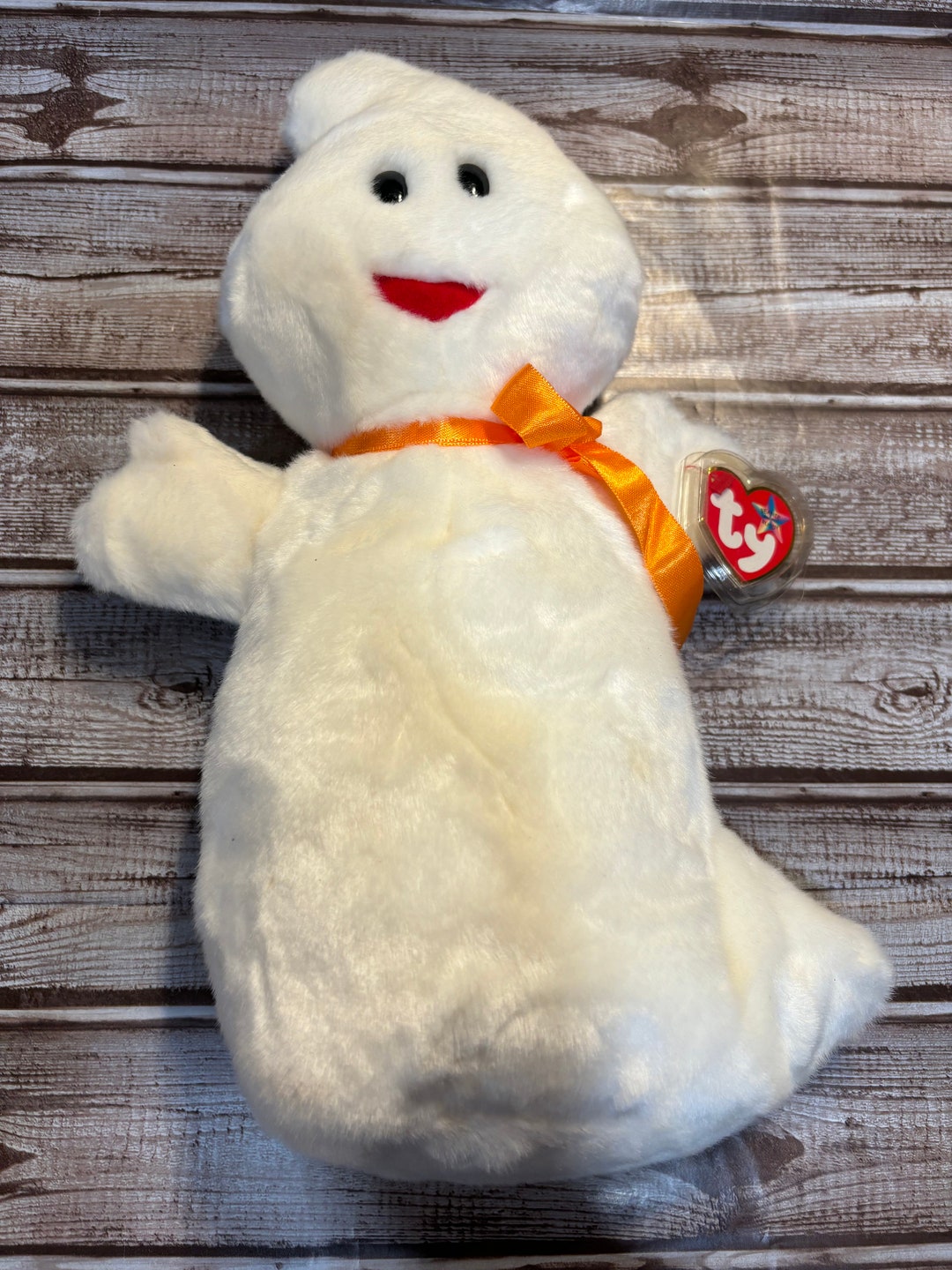 Halloween Spooky Ty Ghost Plush Beanie Buddies Stuffed Animal - Etsy