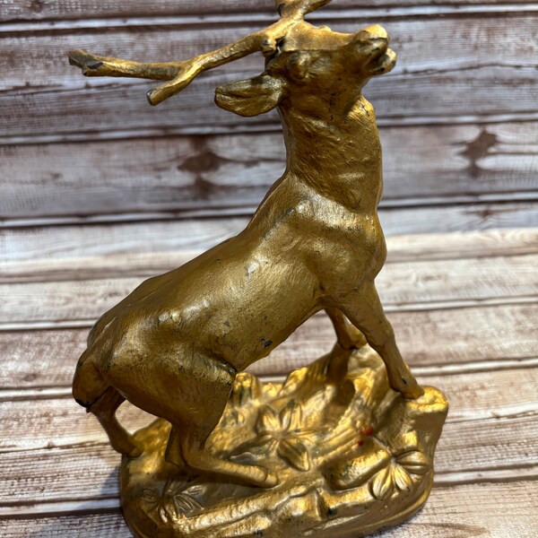 Gold Deer Figurines - Etsy