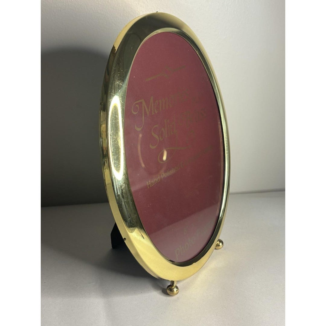 Vintage Easton Brass Picture Frame, Oval, 8x10, Gold Tone - Etsy