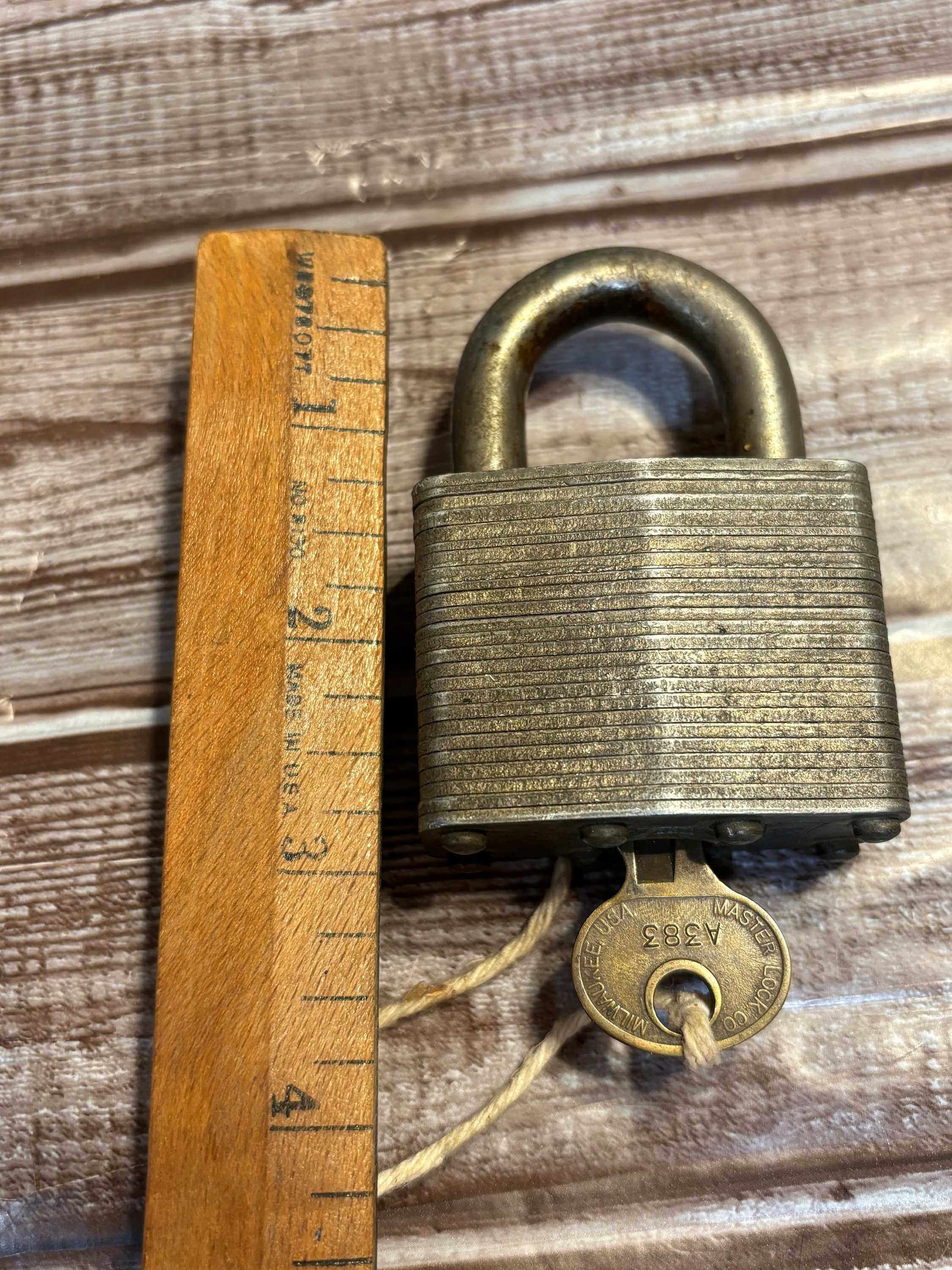 Vintage Antique Milwaukee Masterlock Master Lock No. 1 Padlock W ...