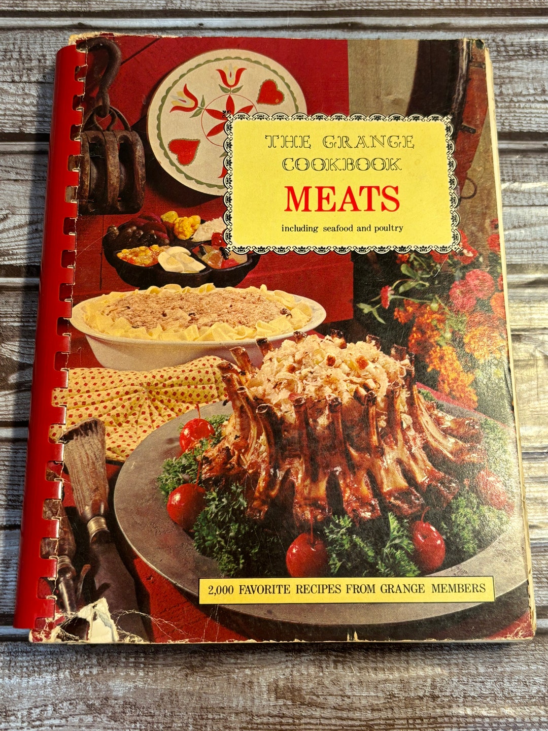 The Grange Cookbook MEATS Seafood Poultry 1968 Vintage Recipes Patrons ...