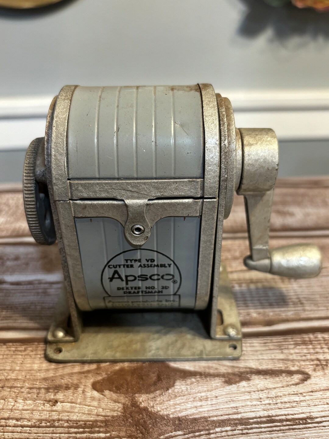 Pencil Sharpener APSCO Dexter No. 3 Crank Metal 6 Hole USA School Desk ...